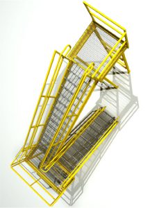 Protective Guarding Safeguards Personnel On An Industrial Work Platform ...